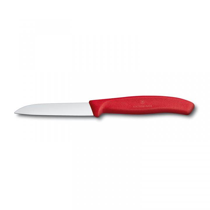 Victorinox Classic Gemüsemesser, Klinge 8 cm, rot, gerader Schnitt, 6. ...